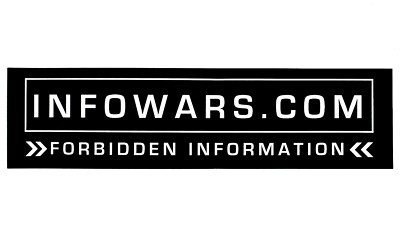 INFOWARS.COM "Forbidden Information" Bumper Sticker White & Black NEW ...