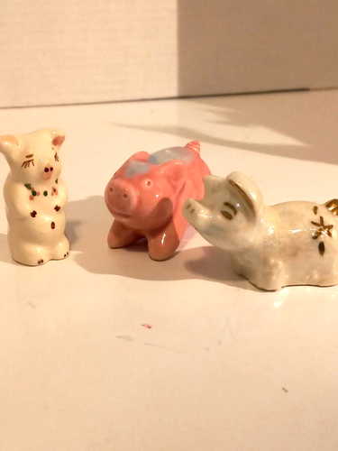 Vintage Mini Pigs Set 3 Figurines Ceramic | eBay