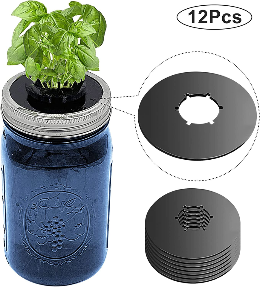 12Pcs Kratky Lids Wide Mouth Hydroponic Cover Lids with Blackout ...