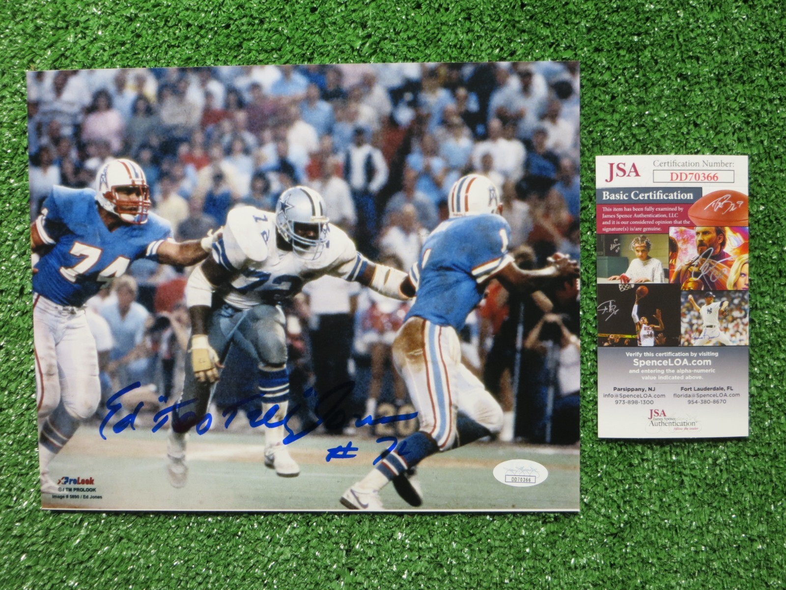 Ed Too Tall Jones Autographed Memorabilia | Signed Photo, Jersey ...