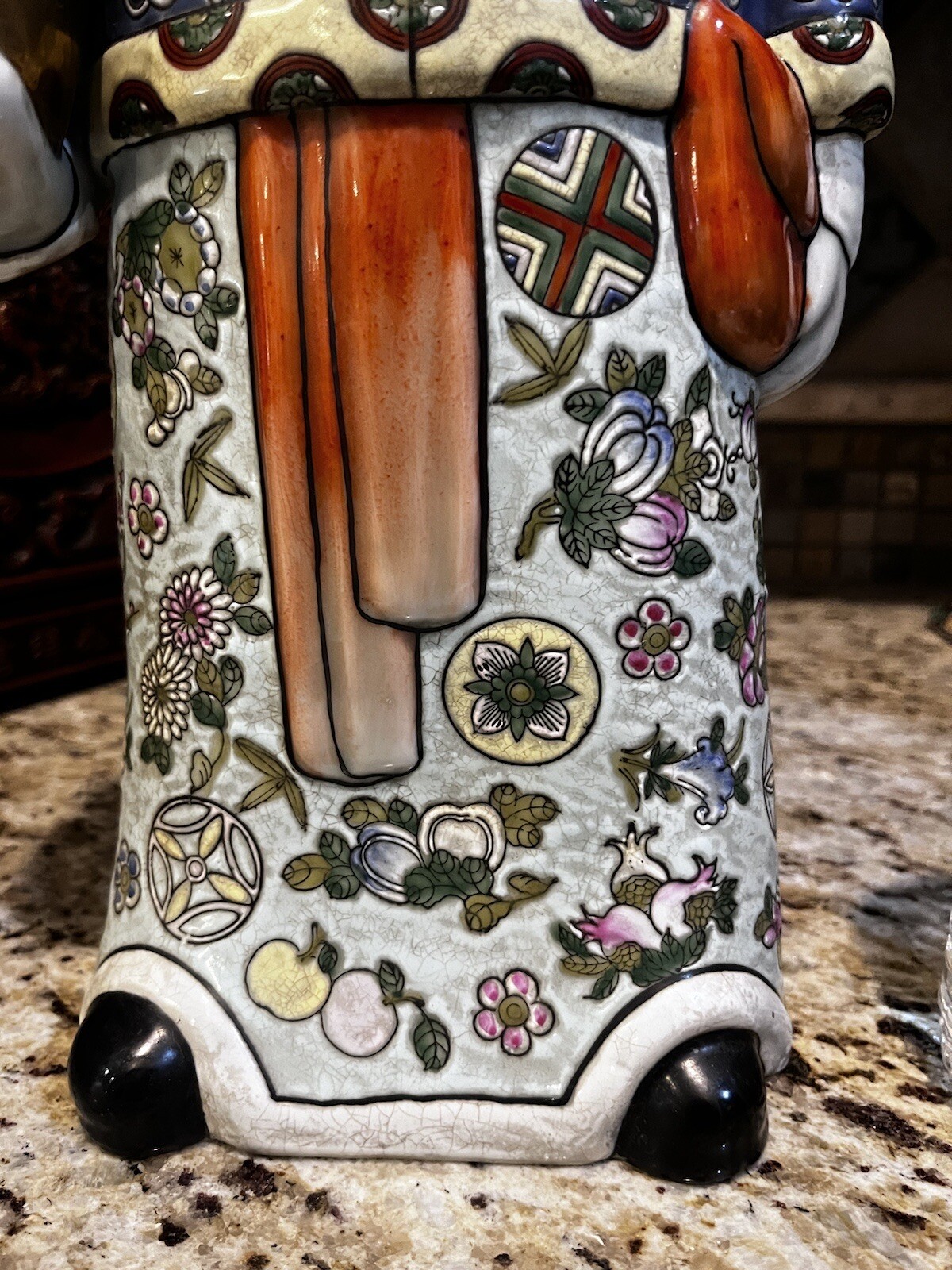 Antique Chinese JINGDEZHEN Famille Rose Figure Statue Late Qing Dynasty ...