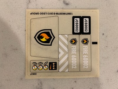 LEGO STICKER SHEET for 60002 Fire Truck, New & Genuine! | eBay