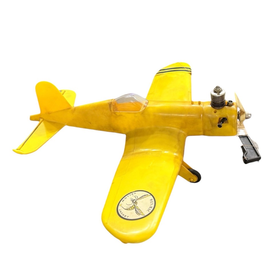 Vintage Wen-Mac Yellow Jacket .35 Gas Control Line Airplane w/ Box AS ...