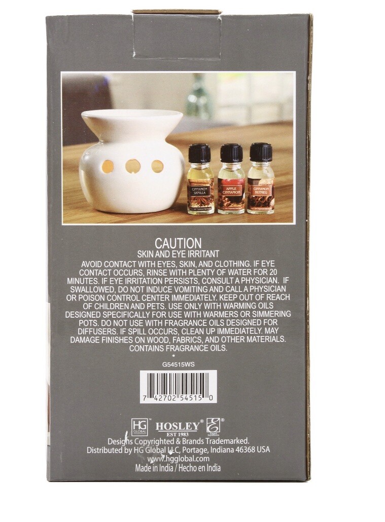 Elegant Expressions Oil Warmer Gift Set With 3 Essential Oils - for ...