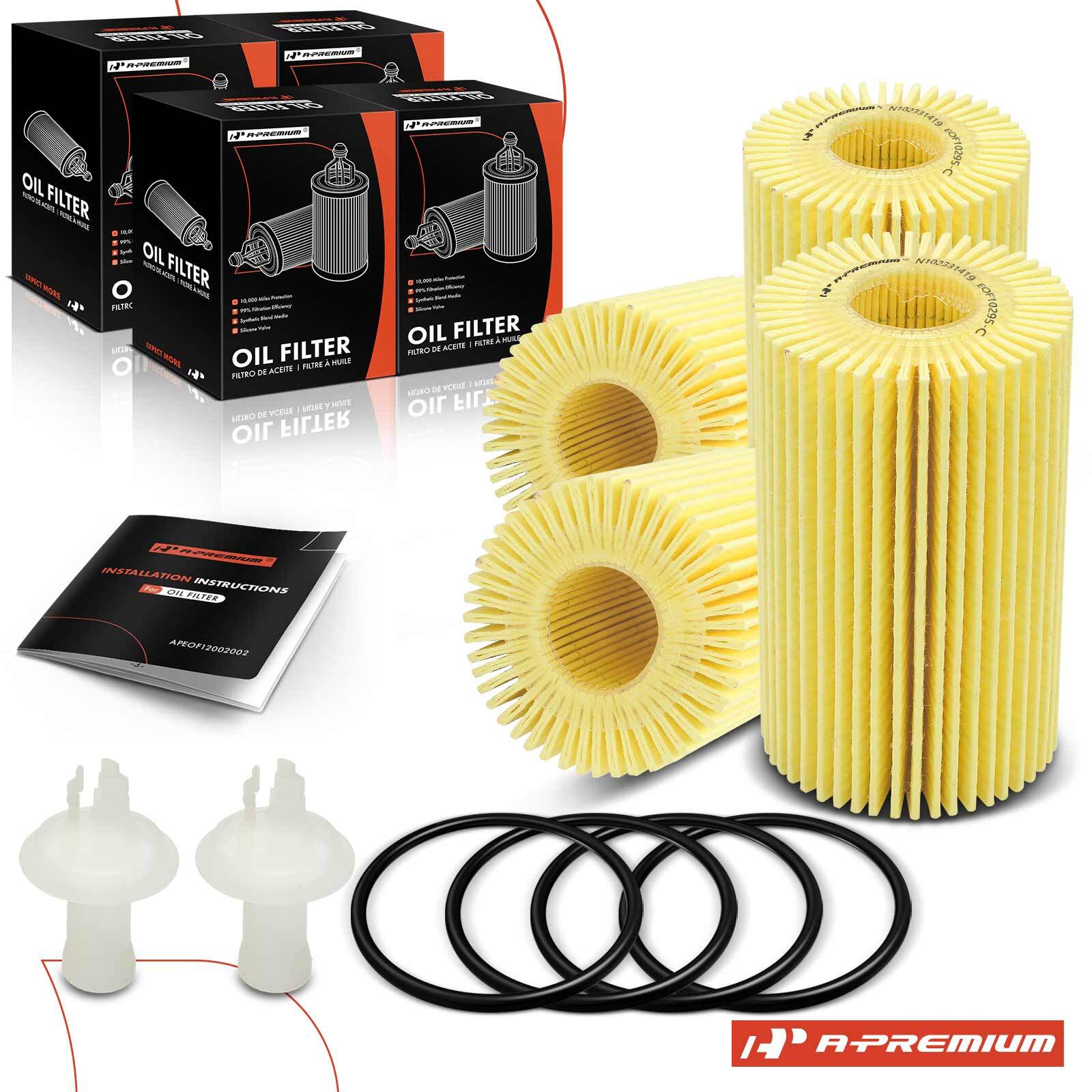 4x Engine Oil Filter for Toyota Land Cruiser 08-11 13-21 Lexus IS500 ...