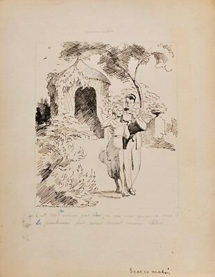 Auguste Roubille - Drawing - Ink - Remorse | eBay Australia