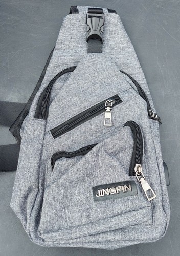 Jingpin Shoulder Sling Bag Light Gray Backpack Small | eBay