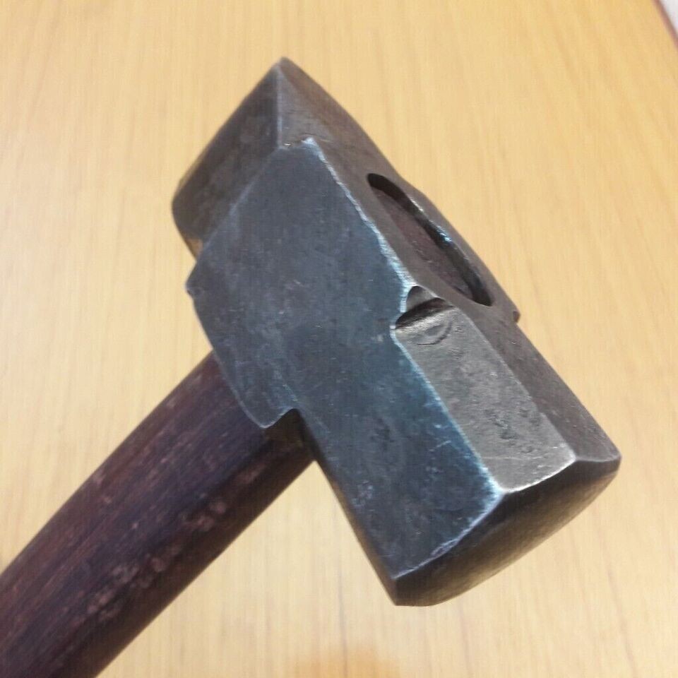 Heavy Iron Black Iron Hammer Blacksmith Wooden Handle Collectible | eBay