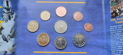 Ireland 2007 BU coin set from 1 cent - 2 euro total 9 coins 5,88 euro ...