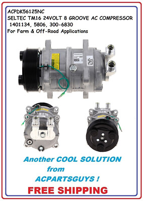 Seltec TM16 A/C Compressor SAE-J639 488-46125 24 VOLT 8 GROOVE | eBay