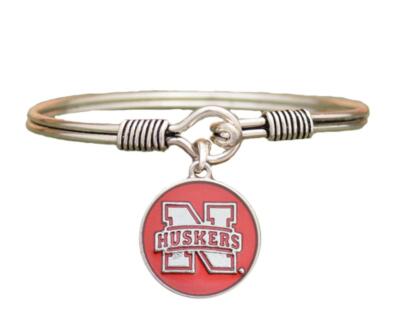 Nebraska Cornhuskers Translucent Red Enamel Disc Bracelet Jewelry UN | eBay
