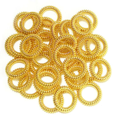 30 Pcs 10mm Bali Twisted Closed Jump Ring 18k Gold Plated ms-725 | eBay