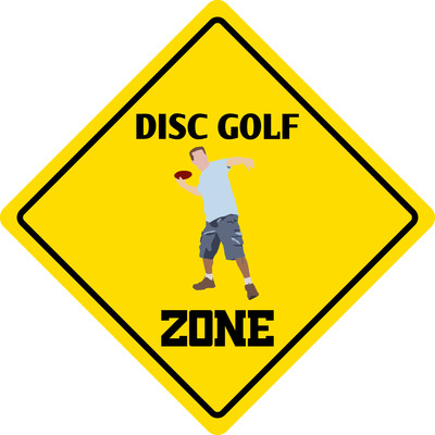 *Aluminum* Disc Golf Zone Funny Metal Novelty Sign 12"x12" | eBay