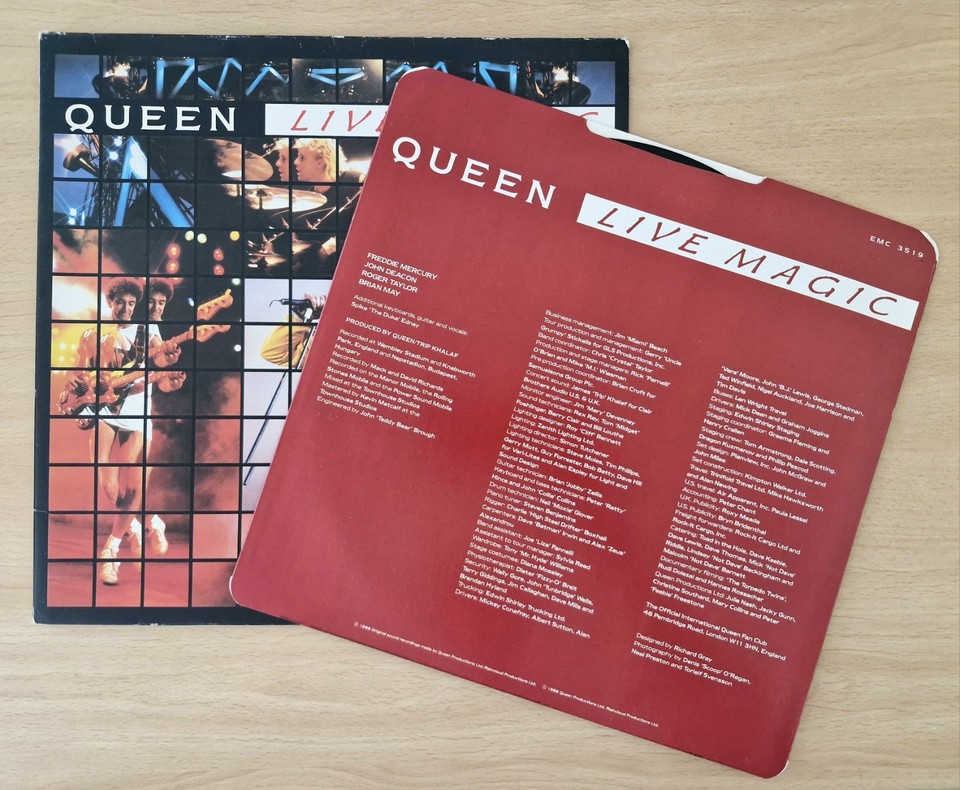 Queen Live Magic EMC 3519 UK 1st Press Vinyl LP 1986 Label Error | eBay