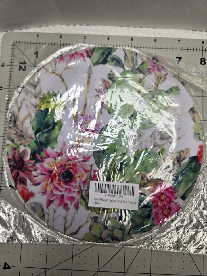 Colorful Cactus And Flowers Mouse Pad Round | eBay