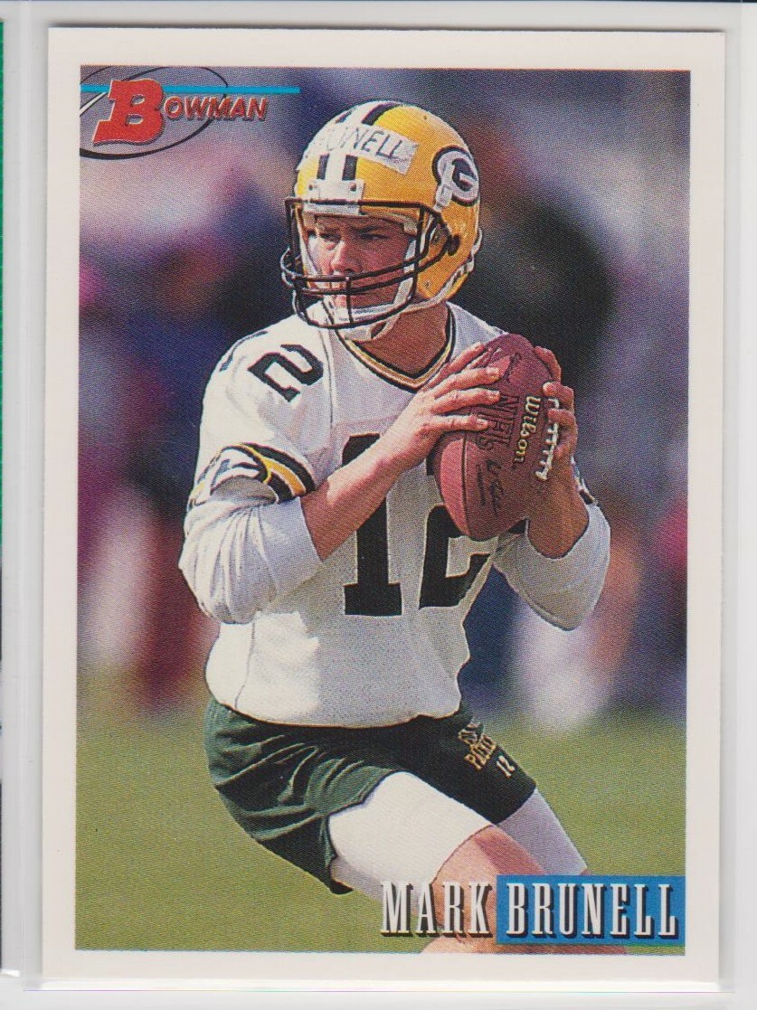 MARK BRUNELL 1993 BOWMAN ROOKIE JAGUARS REDSKINS WASHNGTON HUSKIES K1 ...