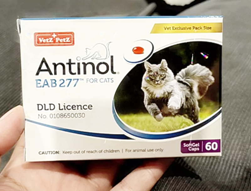 60 Soft Gel Caps Antinol EAB 277 Supplement For Cat Pet Nourish Bones ...