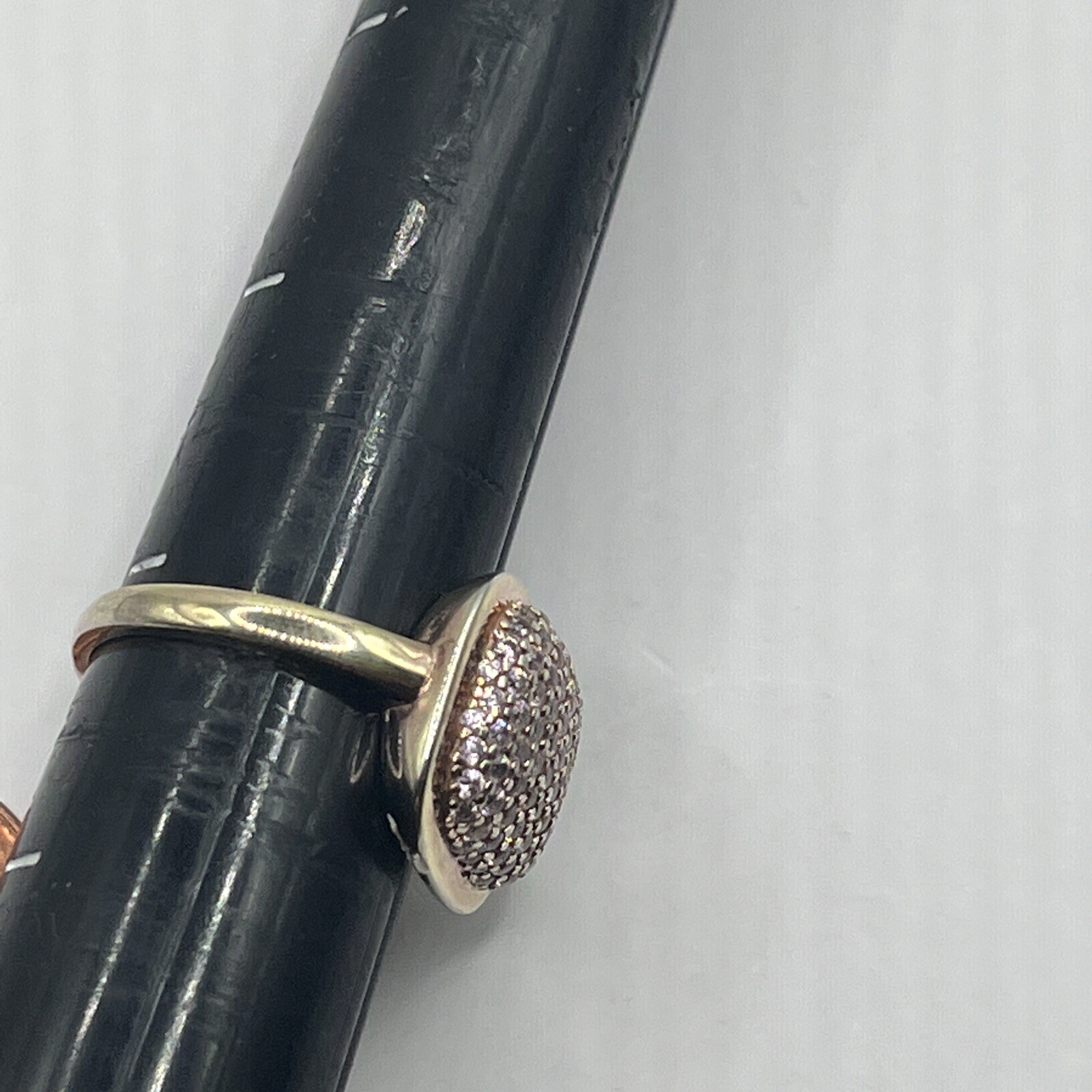 MILOR ITALY 925 STERLING SILVER PINK SYONRS VERMEIL RING SIZE 8.25. B2 ...