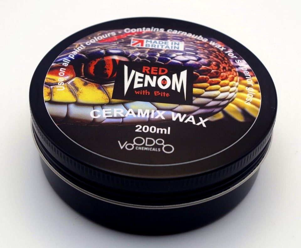 RED VENOM CARNAUBA CERAMIC CAR WAX 200ml. EXTREME GLOSS PROTECTION ...
