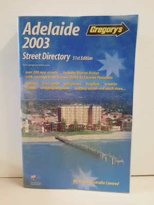 Gregory's Adelaide 2003 Street Directory 51st Edition Paperback | eBay