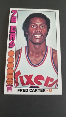 1976-77 TOPPS BASKETBALL FRED CARTER #111 PHILADELPHIA 76ERS NR.MINT ...