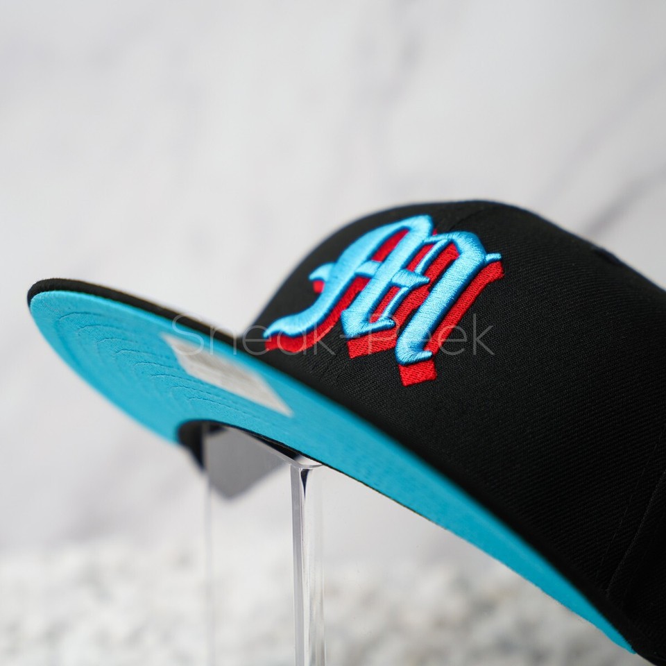 New Era Miami Giants Size 8 Hat NLB Baseball Sports Fitted Cap Black ...