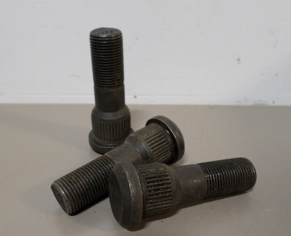 3 Wheel Studs Single-Ended Round Head Serrated 3/4-16 RH | eBay