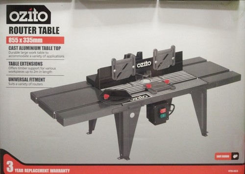 Ozito Router Table Cast Aluminium Sliding Mitre Extendable Extensions ...
