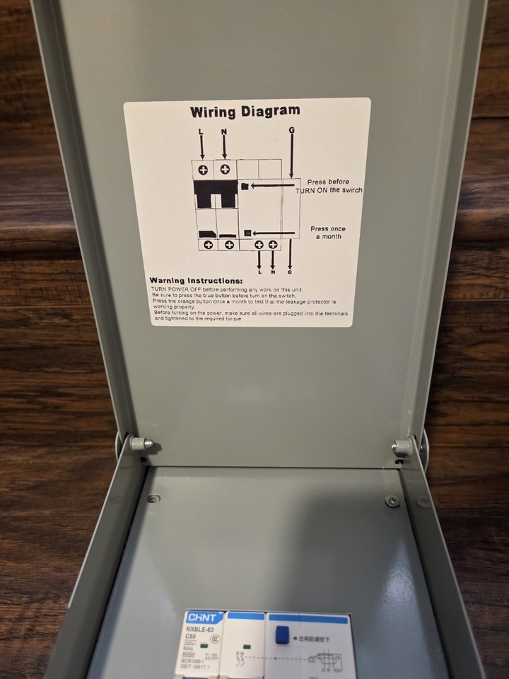 50 Amp Spa Panel, 50Amp GFCI Breaker for Hot Tub, Breaker Panel with ...