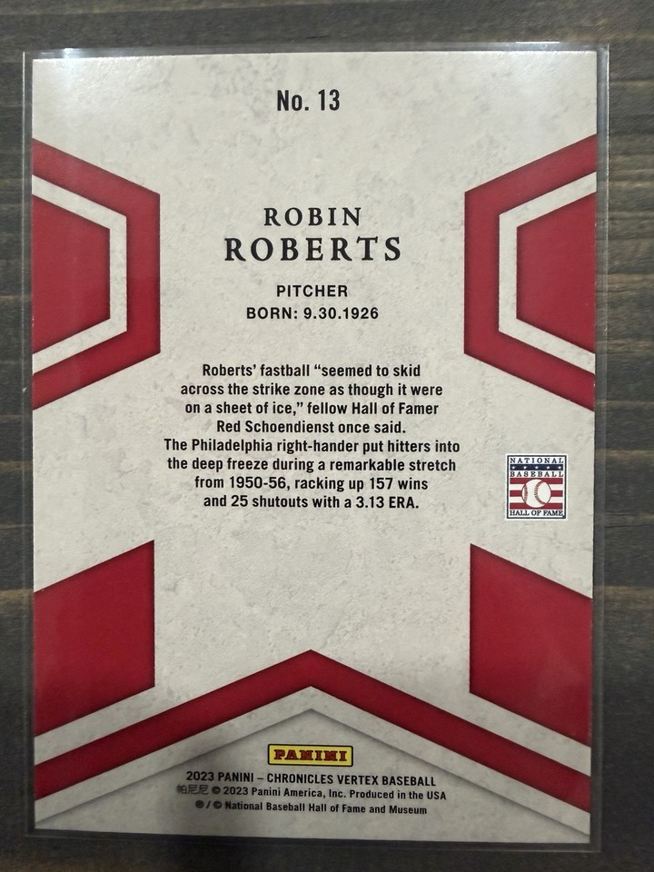 2023 Panini Chronicles - Vertex Robin Roberts #13 | eBay
