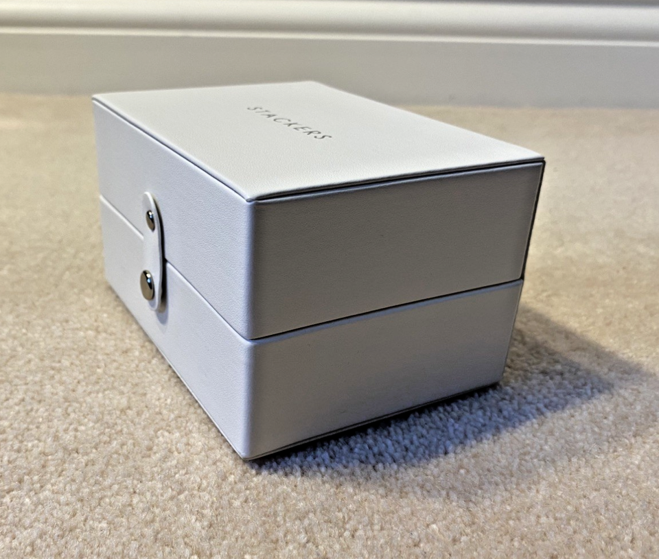 STACKERS Ivory Small Jewellery Trinket Folding Storage Box Travel Gift ...