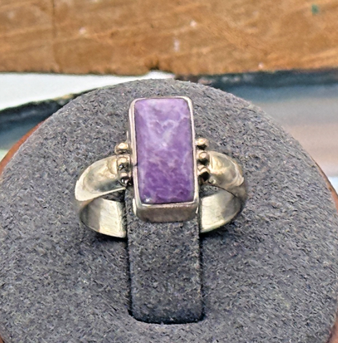 Stunning Native American Sterling Silver Purple Charoite Ring in size 6--2681.24 | eBay