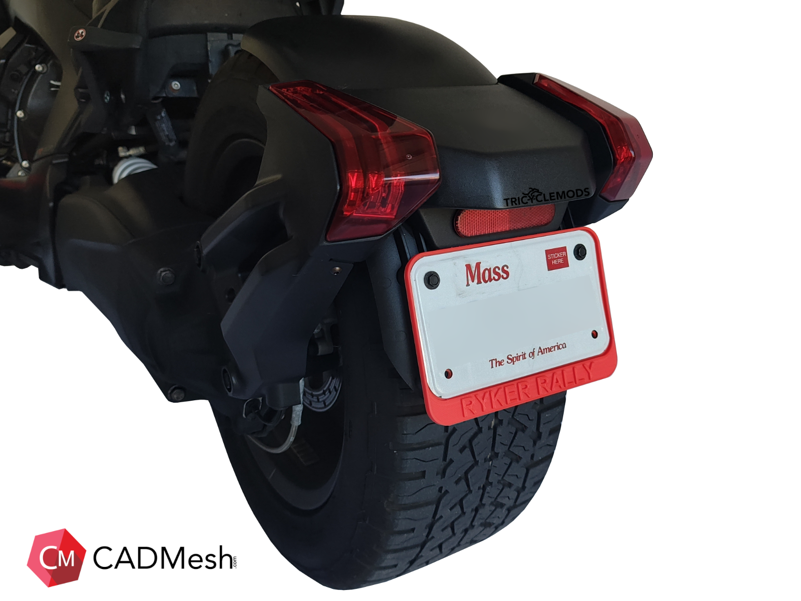 LICENSE PLATE FRAME for Can-Am Ryker 600 900 Ace Rally Sport | Tricycle ...