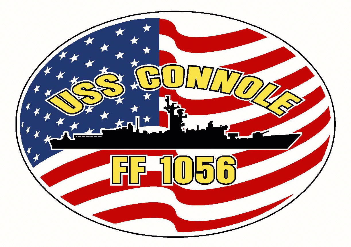 USS CONNOLE FF 1056 DE 1056 Oval Decal / Sticker Military USN U S Navy ...