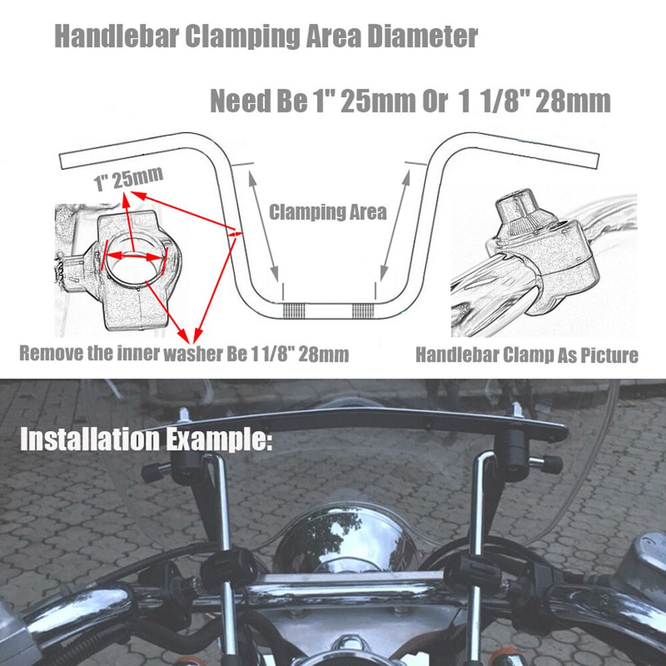 Clear Windshield Windscreen For Harley Heritage Springer Dyna Glide ...