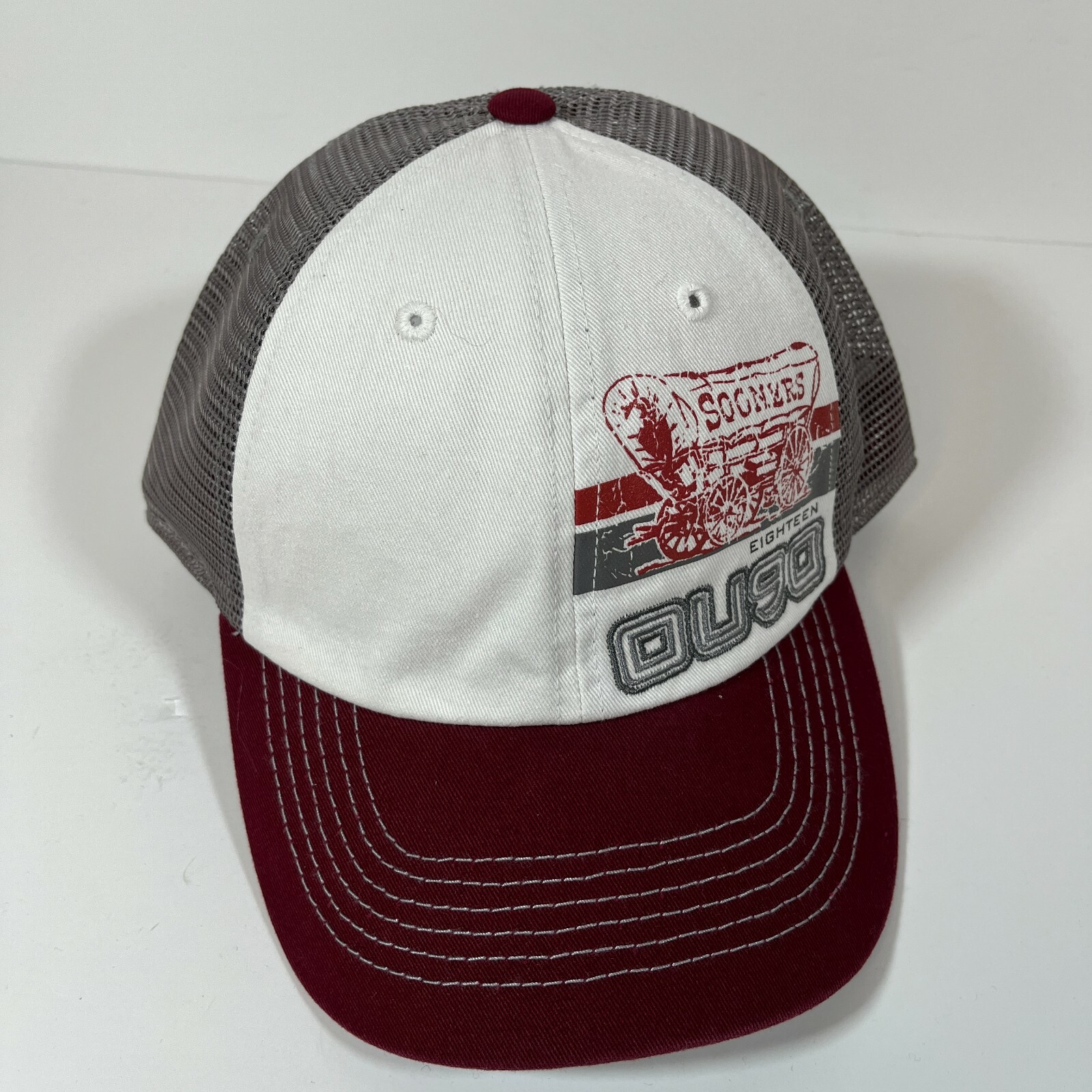University of Oklahoma Top of the World Embroidered Hat Snapback Mesh ...