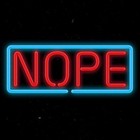 Nope Rectangle 17" Neon Sign Lamp Light With Dimmer Business Glass Beer ...