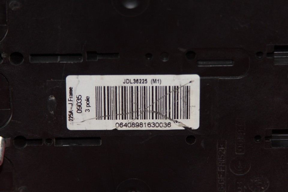 SQUARE D POWERPACT JD 250 JDL36225 225A CIRCUIT BREAKER 3 PHASE Cat. A ...