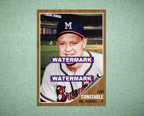 Jim Constable Milwaukee Braves 1962 Style Custom Baseball Art Card | eBay