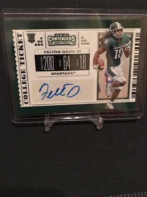 2019 Contenders Draft Picks Felton Davis Auto! Chiefs Michigan State ...