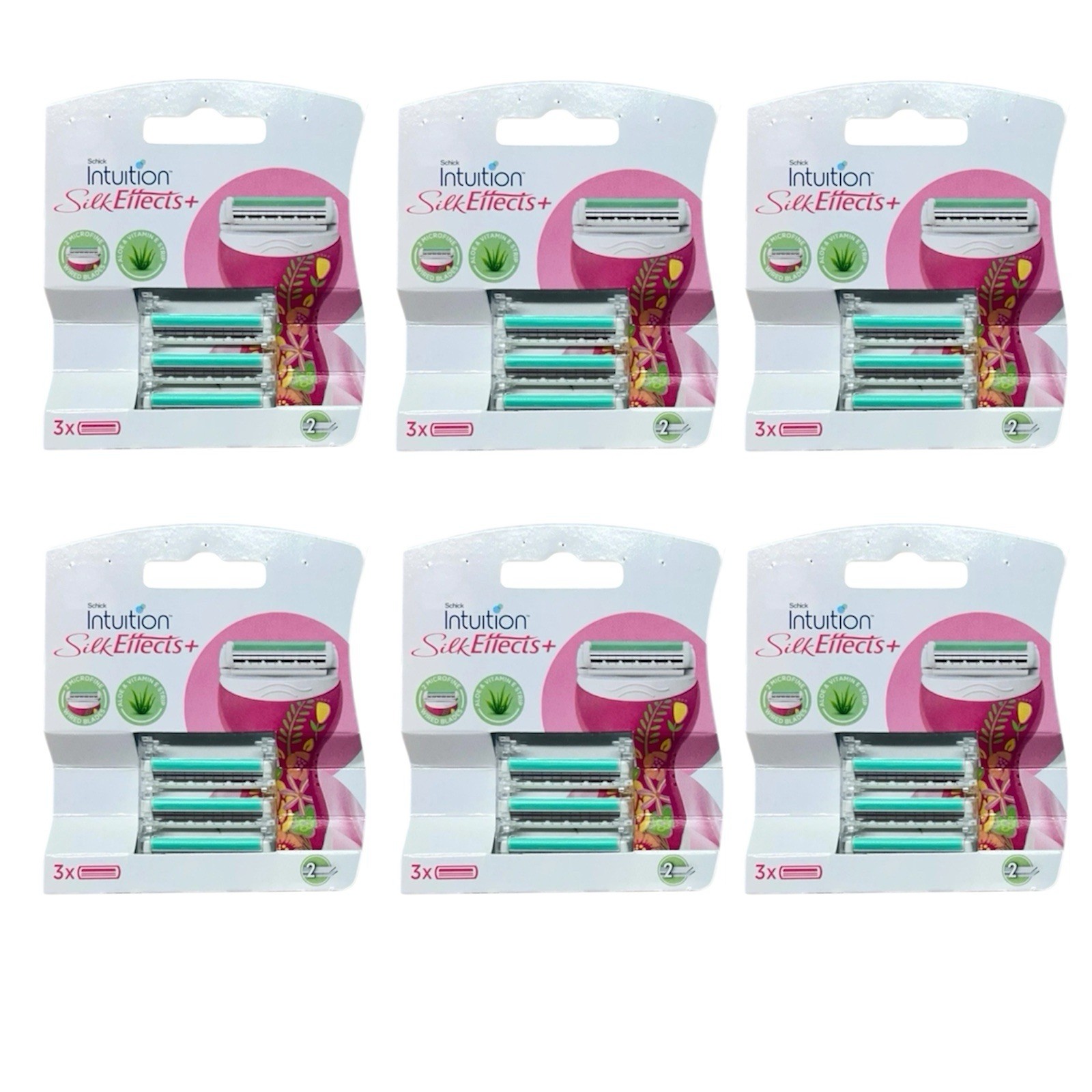 18x Schick Silk Effects Plus Razor Blade Refills for Women - 18 total ...