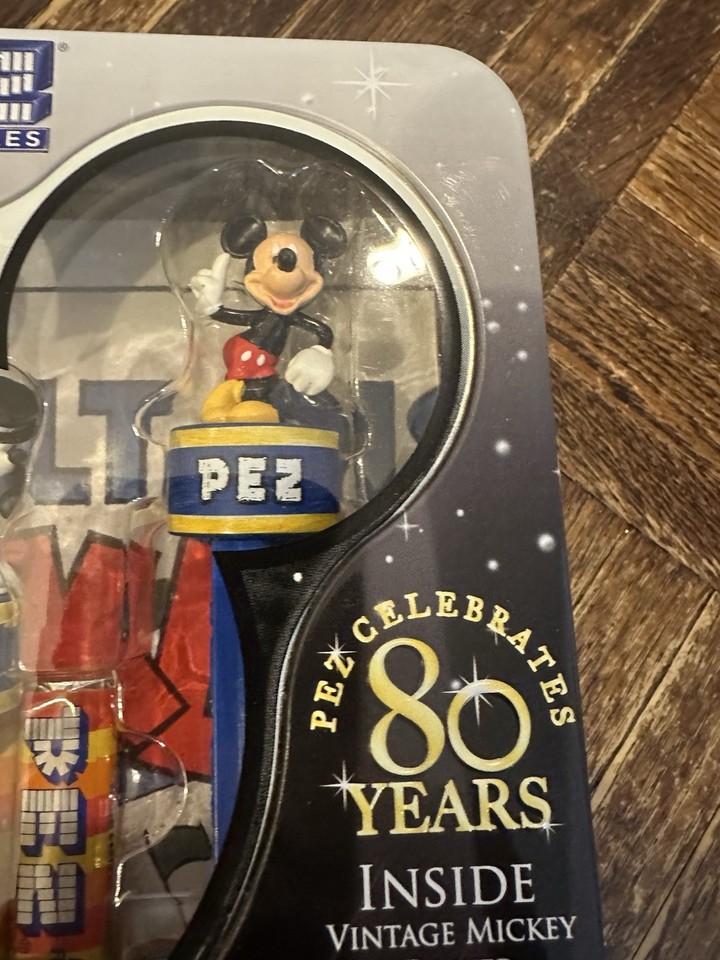 Disney Pez Mickey Mouse Trio 80 Years Collection Sealed Tin w/ Poster ...