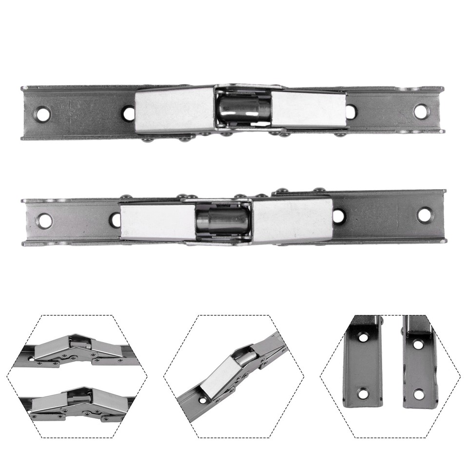 Hinges Folding Hinges Hinges Brackets Screws Self-Locking Silver 2Pcs ...