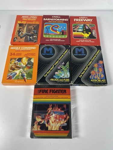 Atari 2600 Lot of 7 Boxed Games Complete In Box CIB Classic Atari Game ...