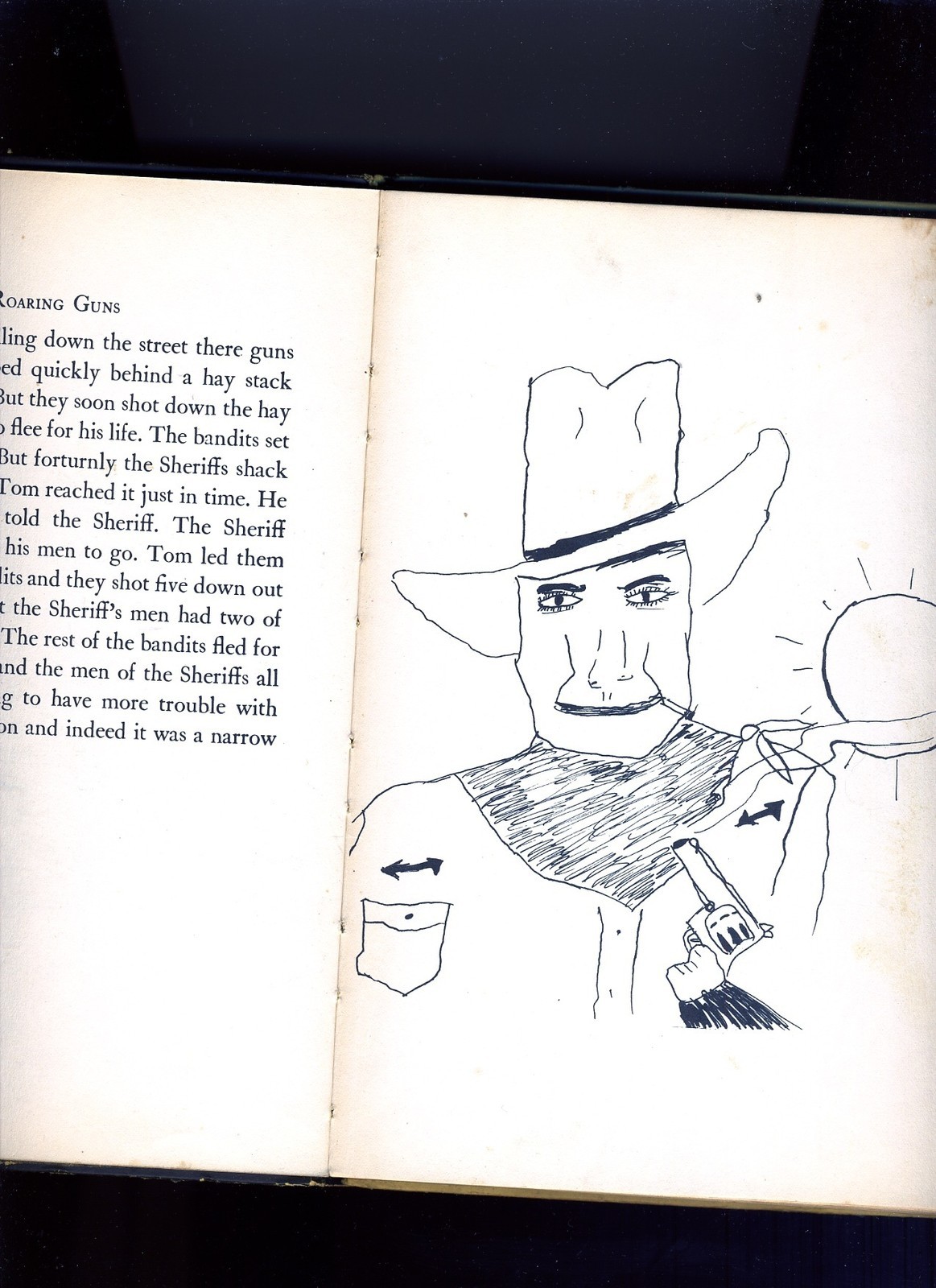 ROARING GUNS-DAVID STATLER-1ST 1938. HB- FAMOUS SHOOT-EM-UP BY 8 YR OLD ...