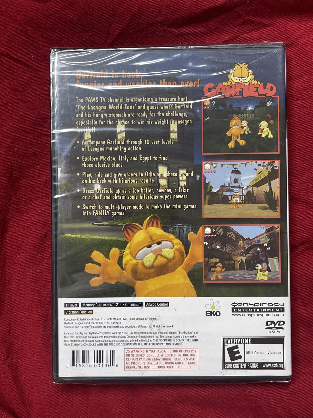 Brand New Sealed Garfield: Lasagna World Tour (Sony PlayStation 2, 2008 ...