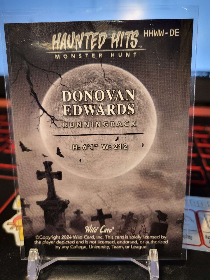 2024 Wild Card Haunted Hits Monster Hunt Donovan Edwards 2/3 PRC | eBay