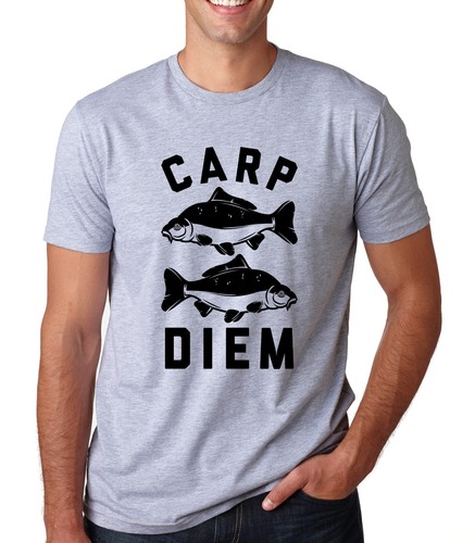CARP DIEM seize the carp pun meme carpe latin fish funny Crew Neck Men ...