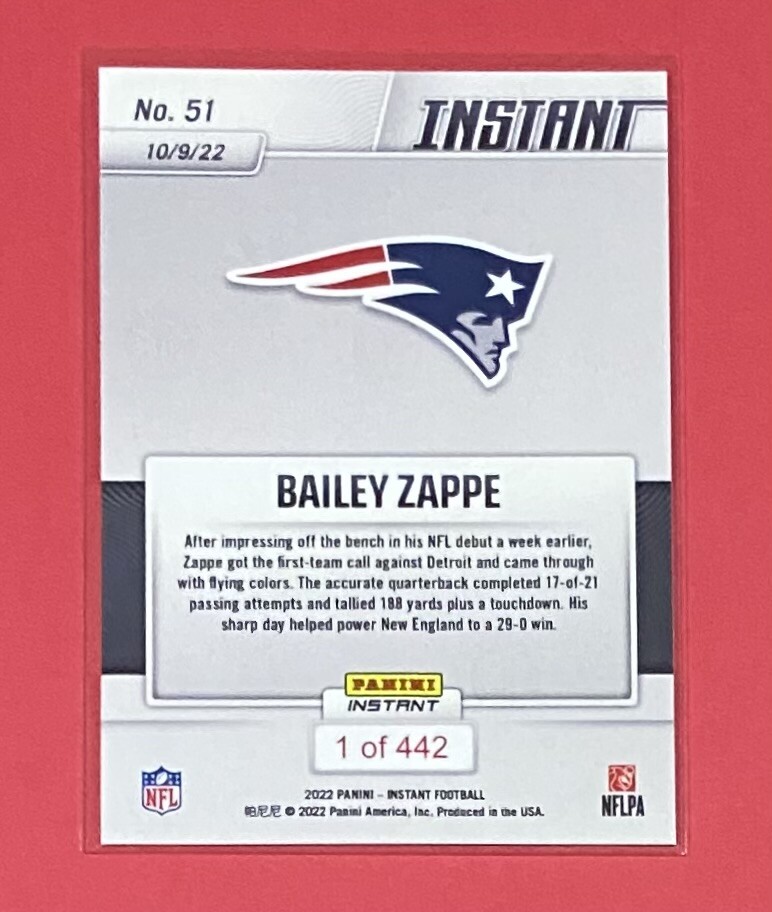 2022 Panini Instant Football - NFL BASE / ROOKIE CARD SP - Pick A Card ...