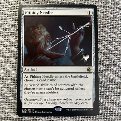 MTG - Pithing Needle - Innistrad: Midnight Hunt Promo Pack - Rare -NM ...